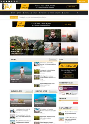 Epaper - Best Premium English Blogger Epaper Template - Urdu Theme ...